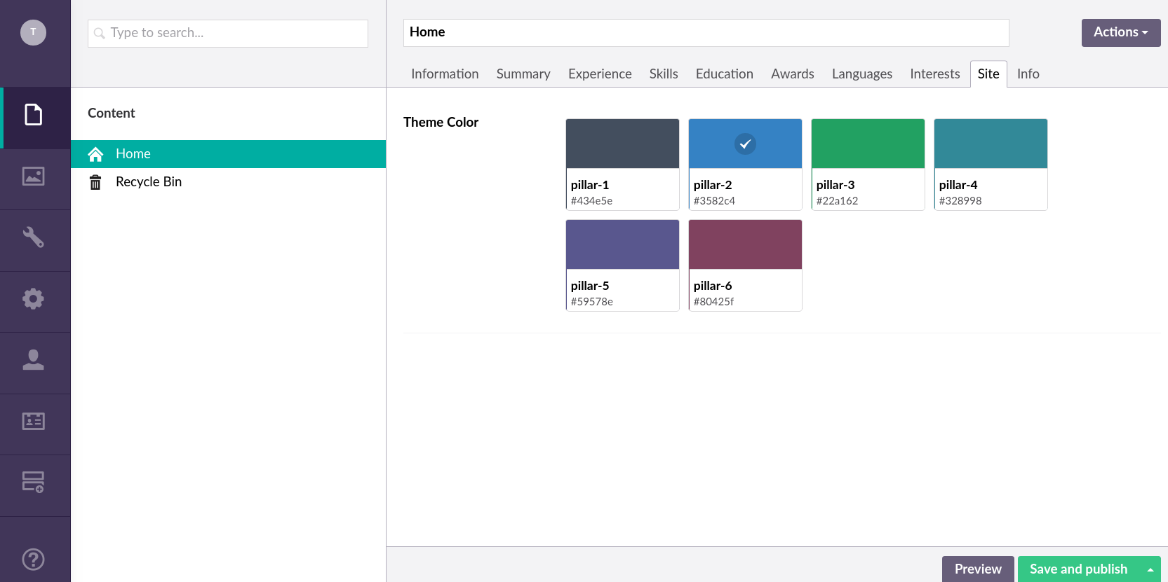 color picker return label value